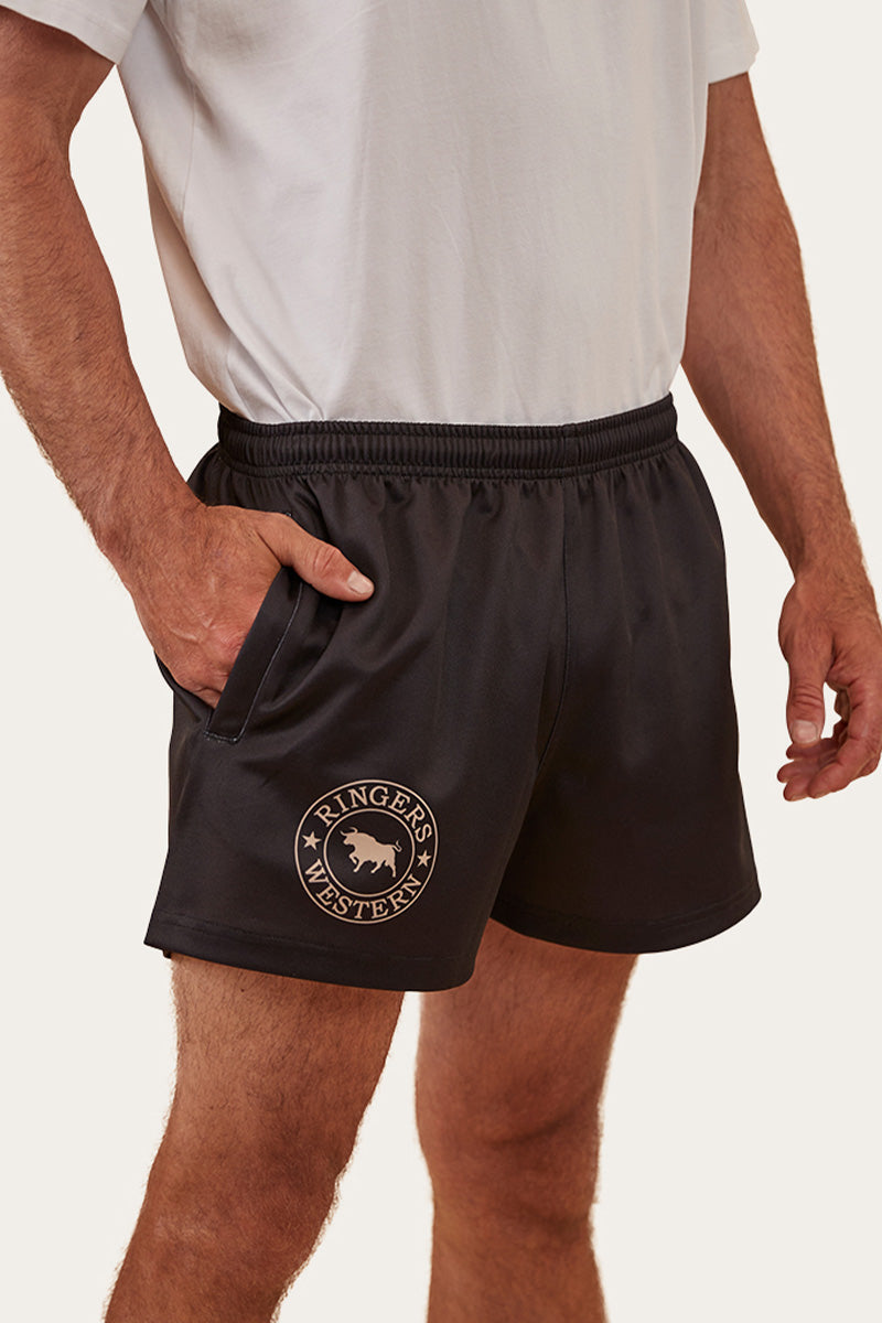 Ringers Footy Shorts - Black – Ringers Western