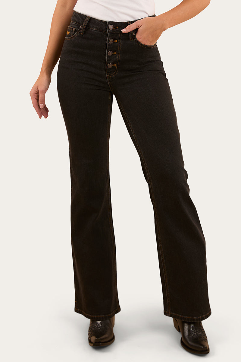 Betsy Womens High Rise Bootleg Jean - Black – Ringers Western