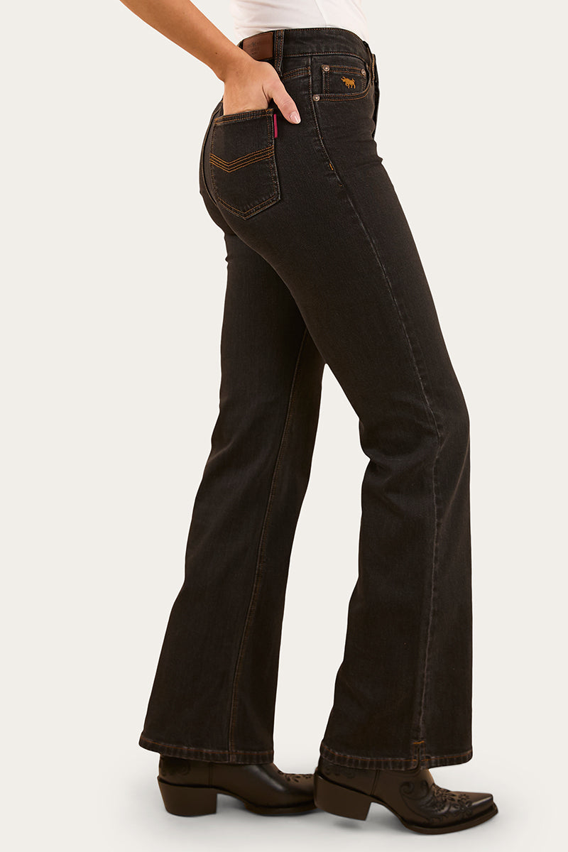 Betsy Womens High Rise Bootleg Jean - Black – Ringers Western