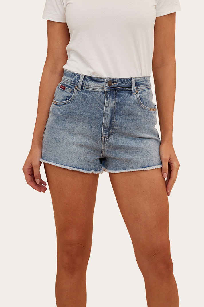 Gracie Womens Denim Short - Light Wash Blue – Ringers Western
