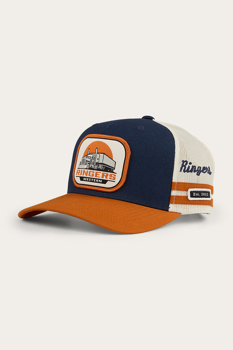 Big Rig Trucker Cap - Navy / Burnt Orange – Ringers Western