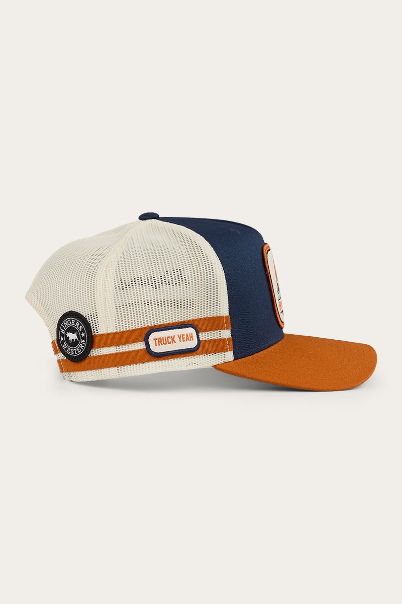 Big Rig Trucker Cap - Navy / Burnt Orange – Ringers Western