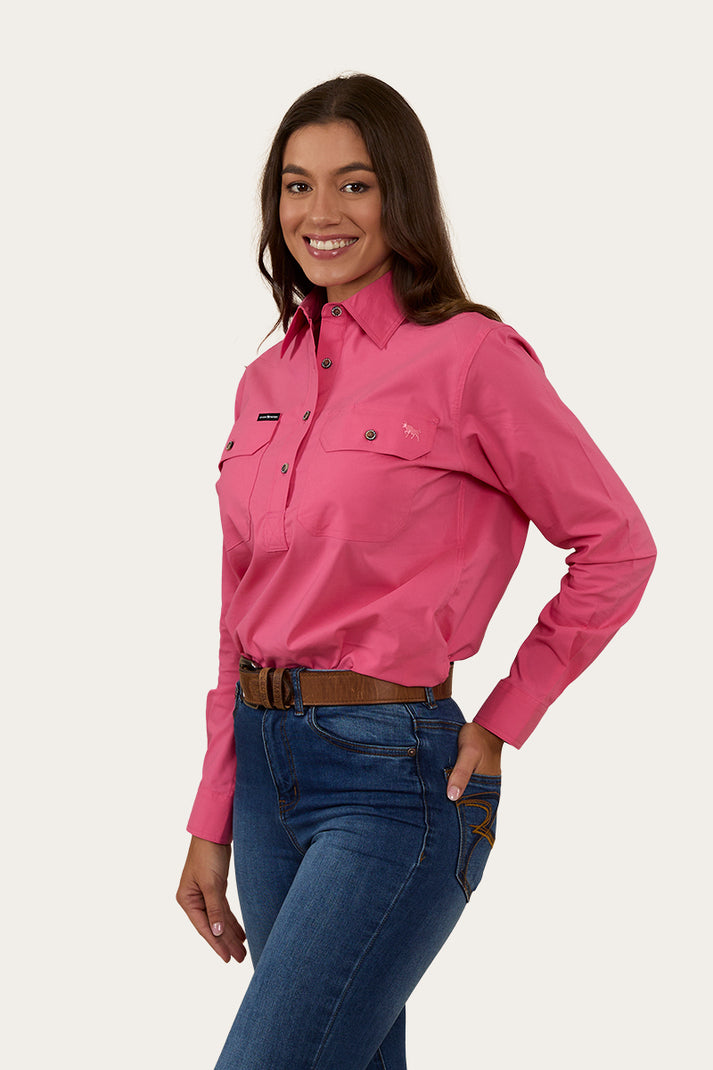 Pentecost River Womens Half Button Coolmax Work Shirt - Melon – Ringers Western