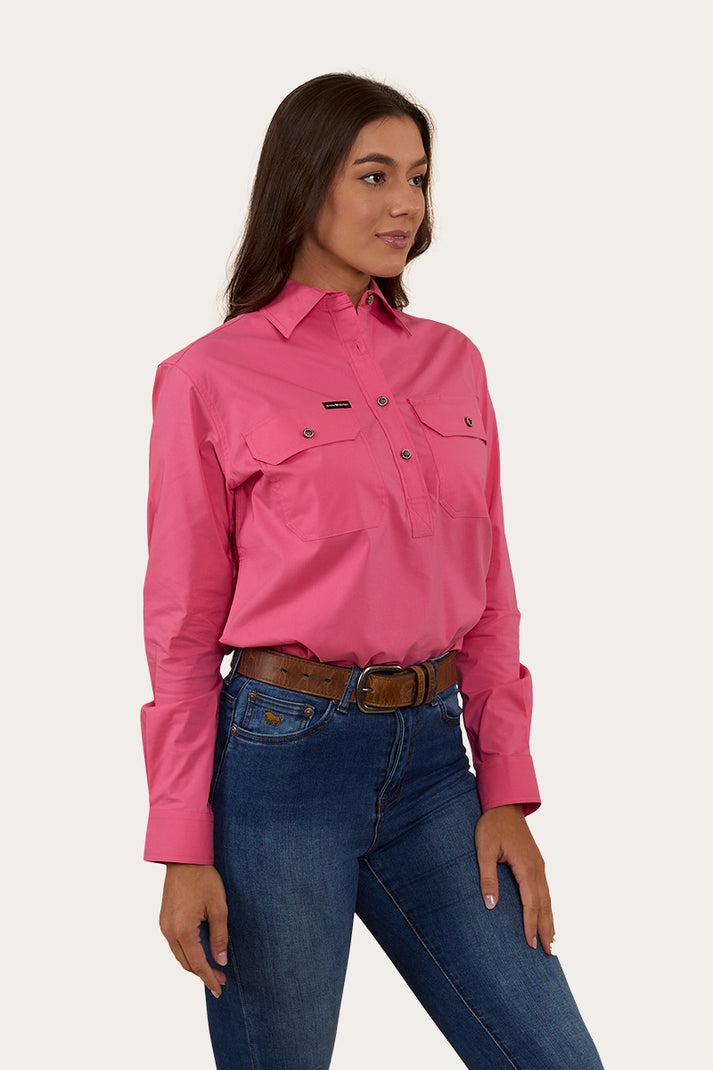 Pentecost River Womens Half Button Coolmax Work Shirt - Melon – Ringers Western