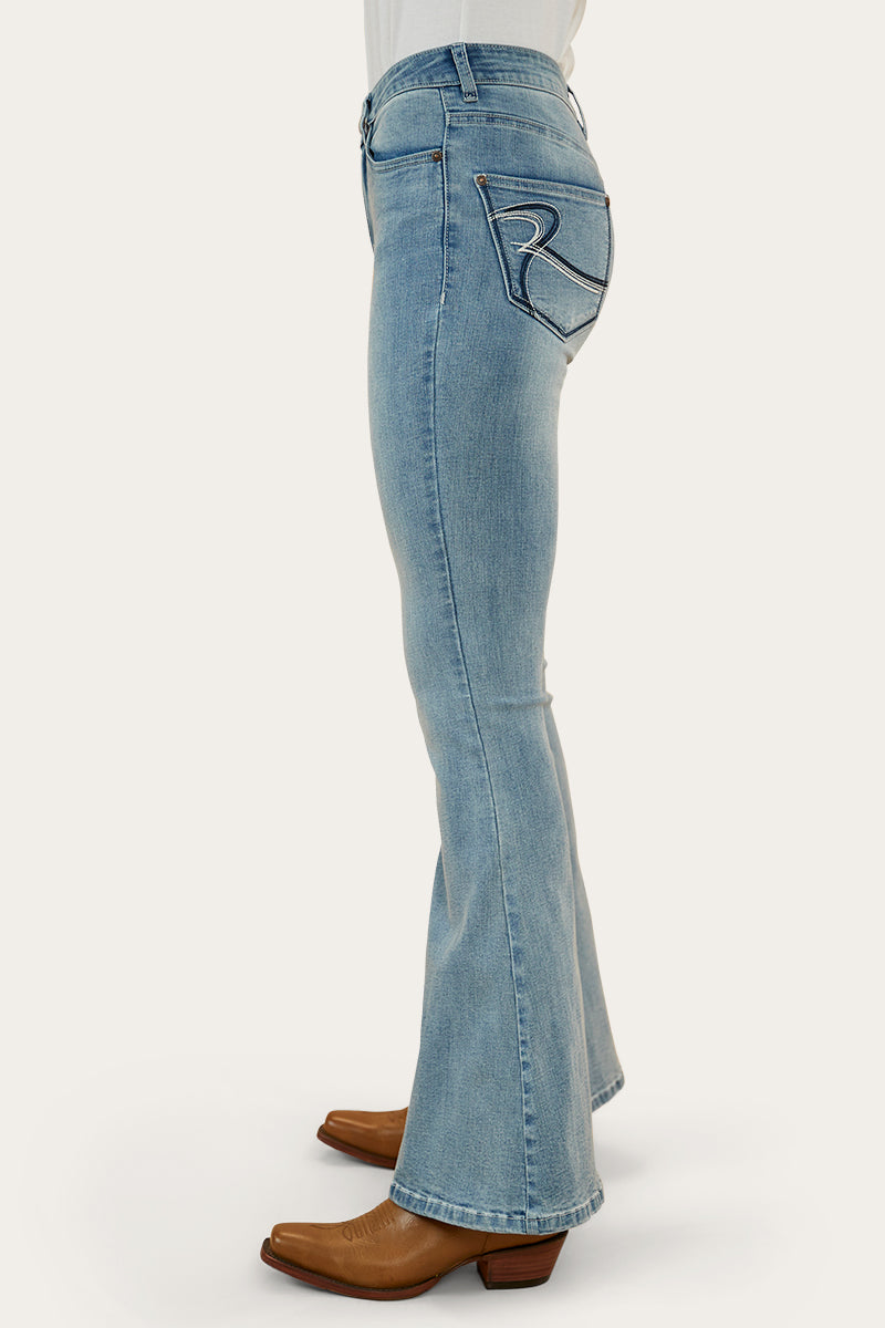 Bowie Womens Flare Jeans - Light Blue – Ringers Western