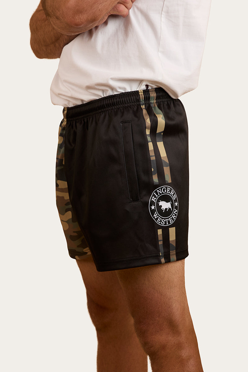 Camo Footy Shorts - Black / Camo – Ringers Western