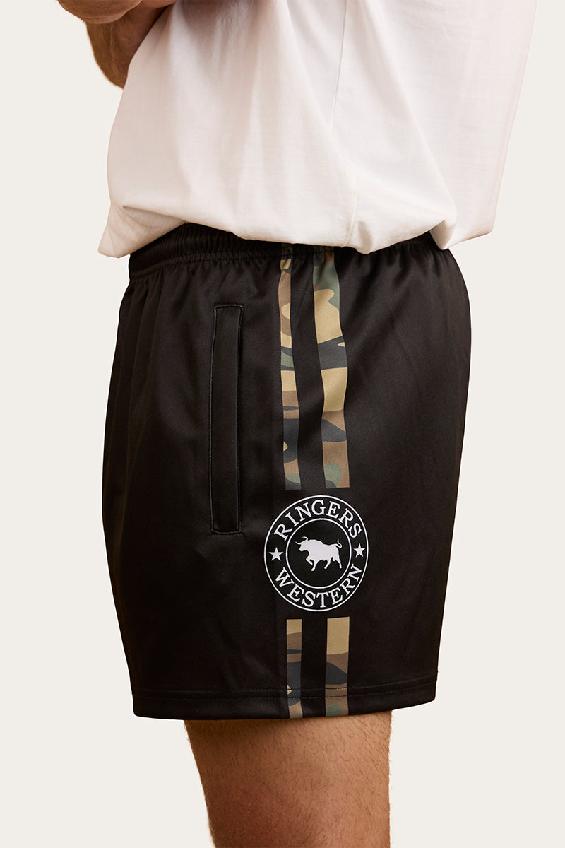 Camo Footy Shorts - Black / Camo – Ringers Western
