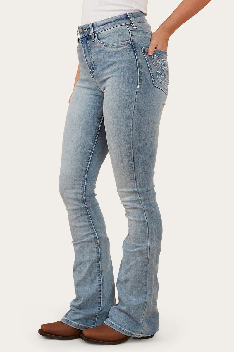 Penny Rodeo Womens High-Rise Bootleg Jeans - Light Blue – Ringers Western
