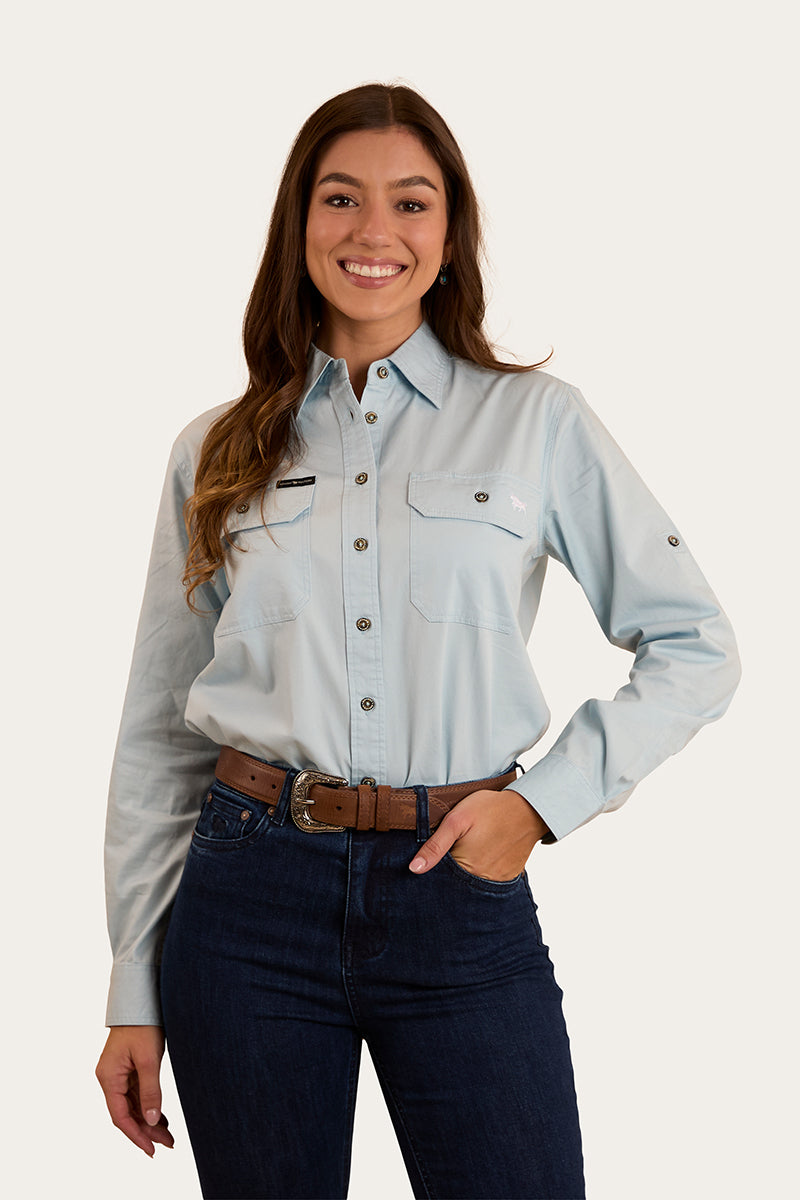 Pentecost River Womens Full Button Work Shirt - Pastel Blue – Ringers ...