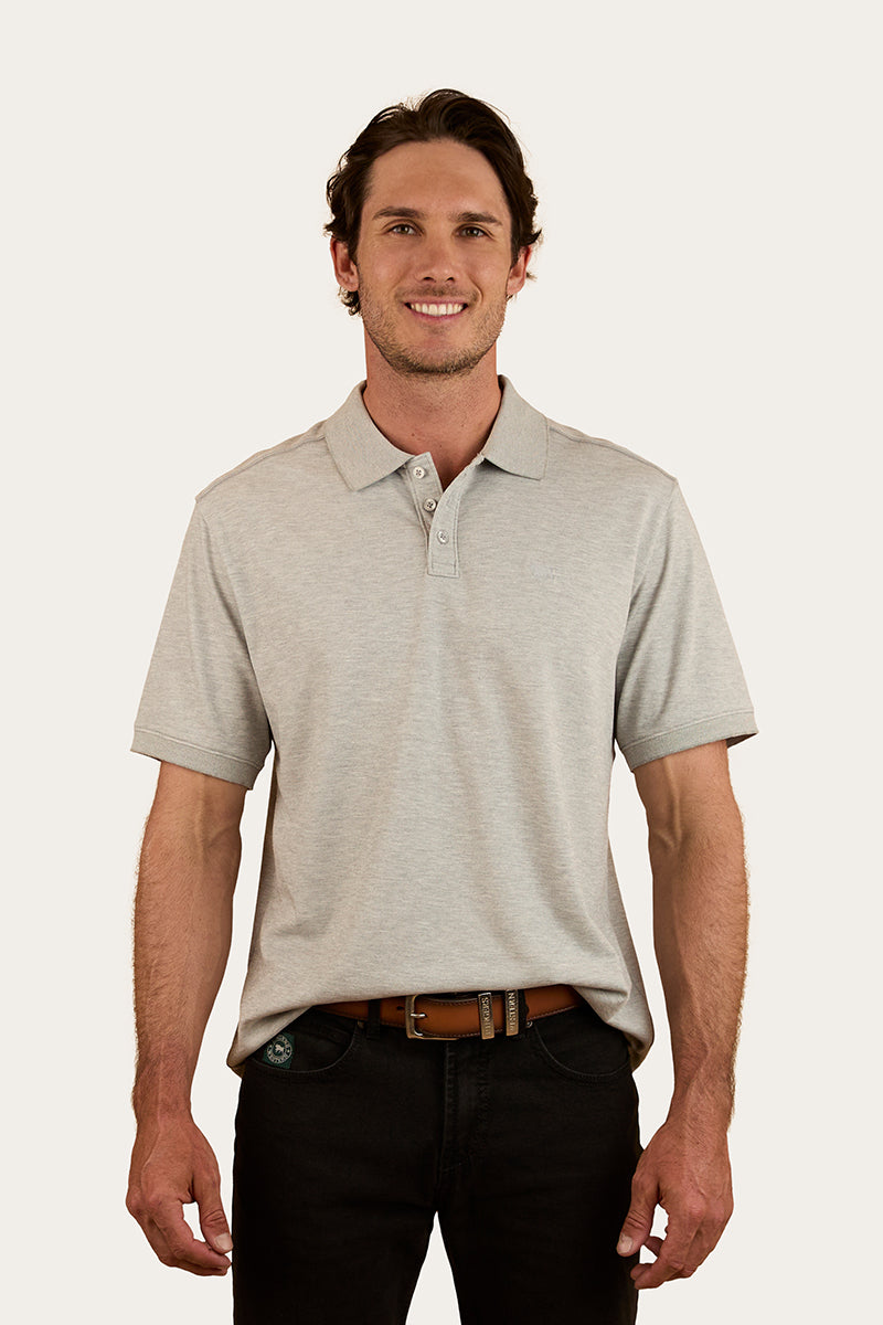 Tech Mens Polo - Grey Marle – Ringers Western