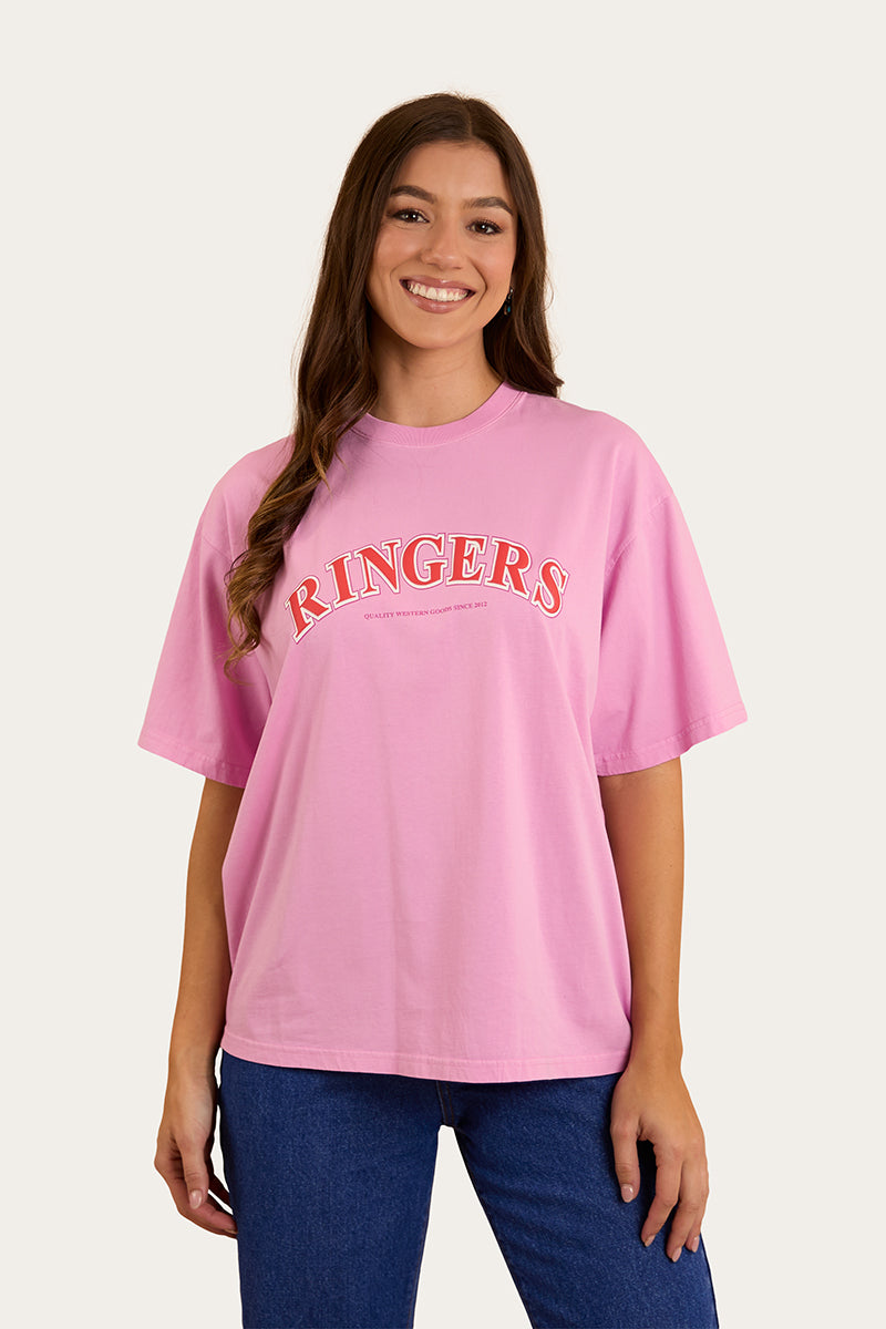Varsity Womens Oversized T-Shirt - Pastel Pink – Ringers Western