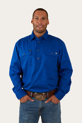 King River Half Button Work Shirt - Royal Blue – Ringers Western