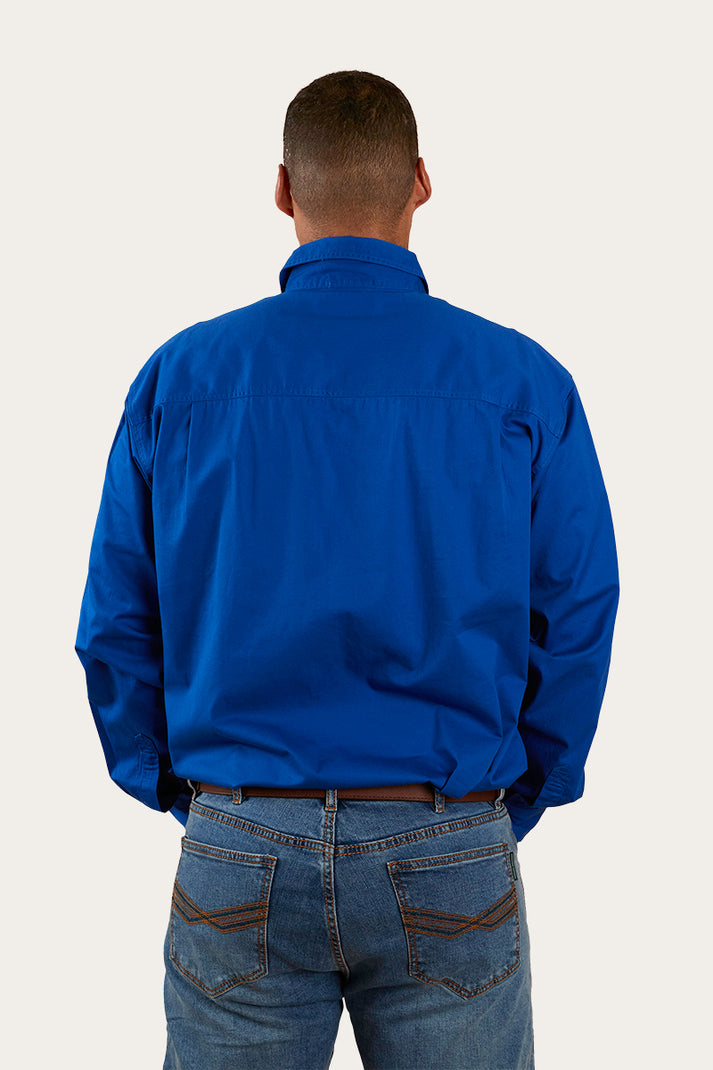 King River Half Button Work Shirt - Royal Blue – Ringers Western