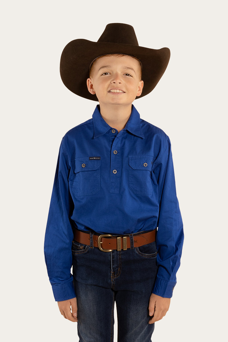 Ord River Kids Half Button Work Shirt - Royal Blue – Ringers Western