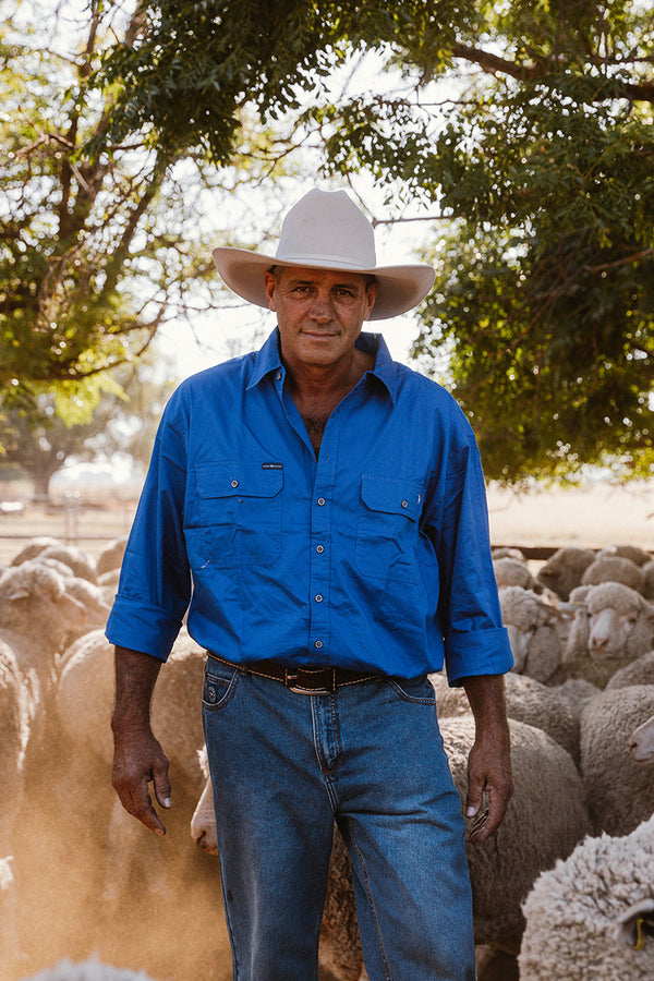 King River Mens Full Button Work Shirt - Royal Blue – Ringers Western