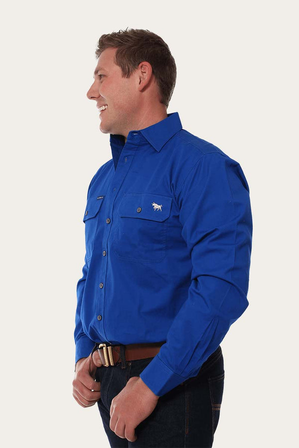 King River Mens Full Button Work Shirt - Royal Blue – Ringers Western